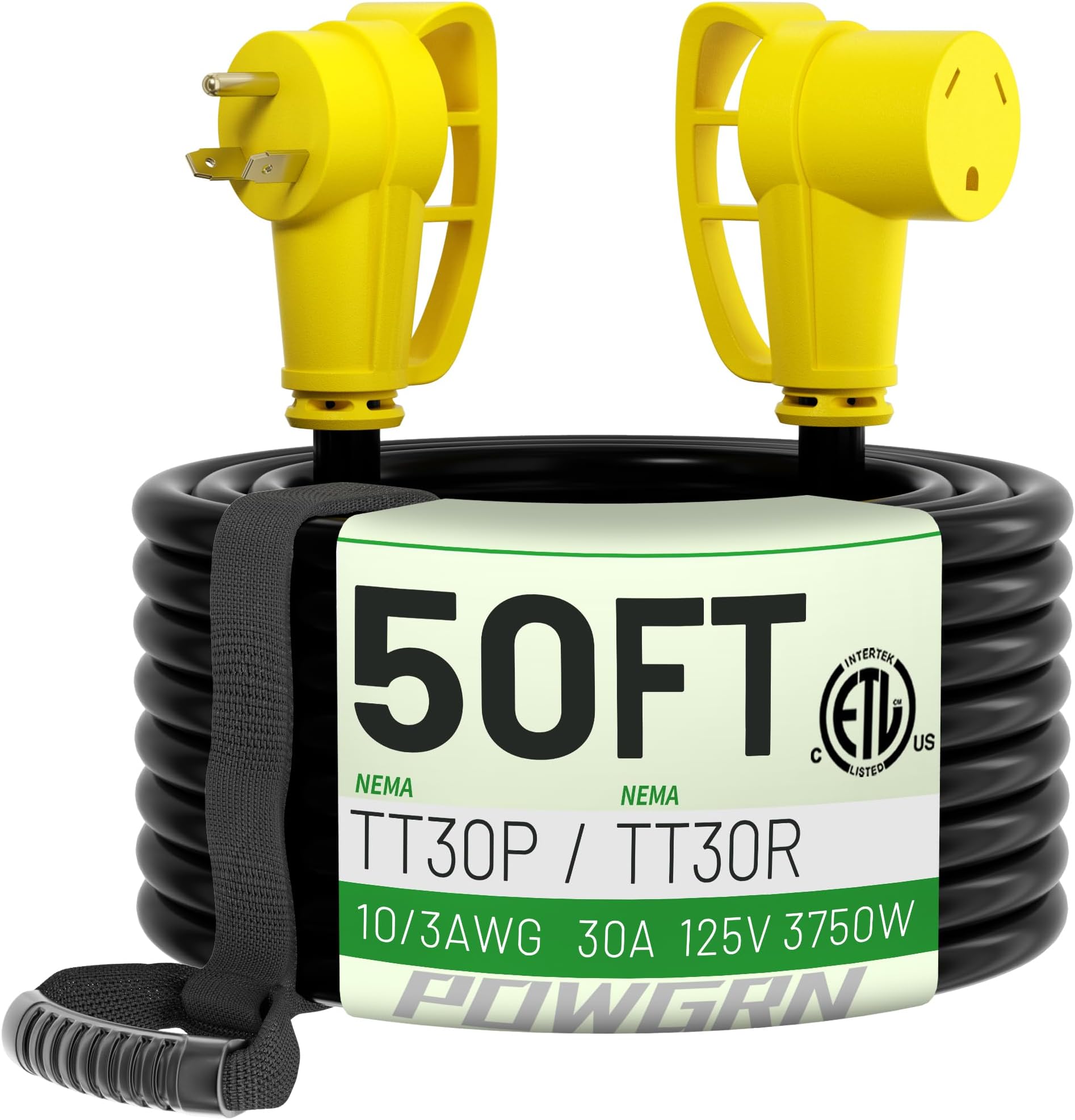 Amazon.com: PlugSaf 25 FT 30 Amp RV Extension Cord Outdoor with Grip ...