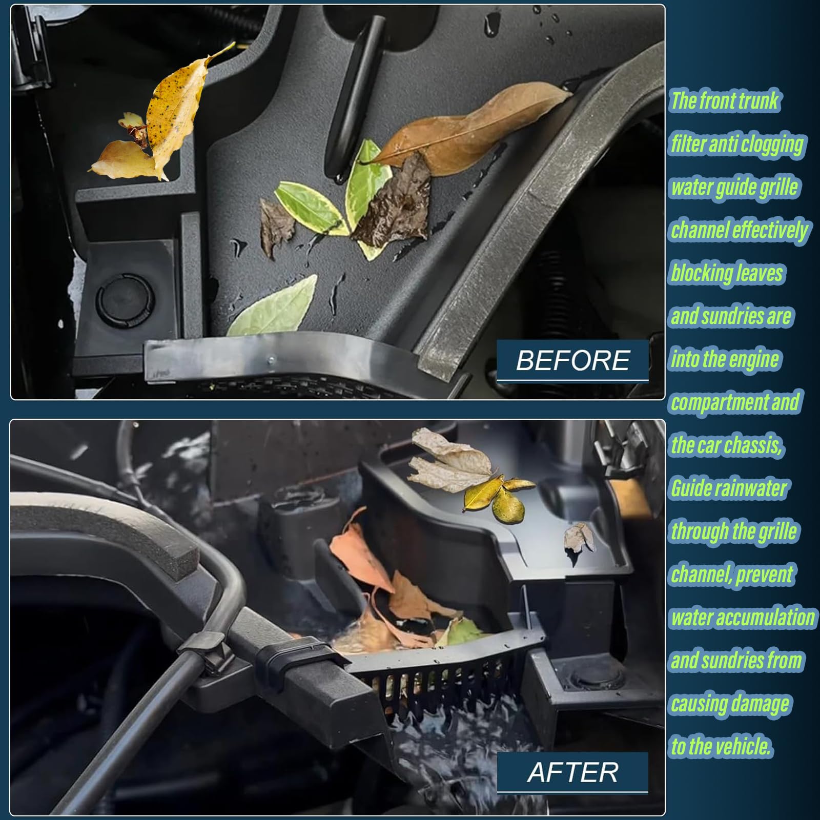 Snapklik.com : Tesla Model Y Hood Drainage Box, Model Y Trunk Water ...