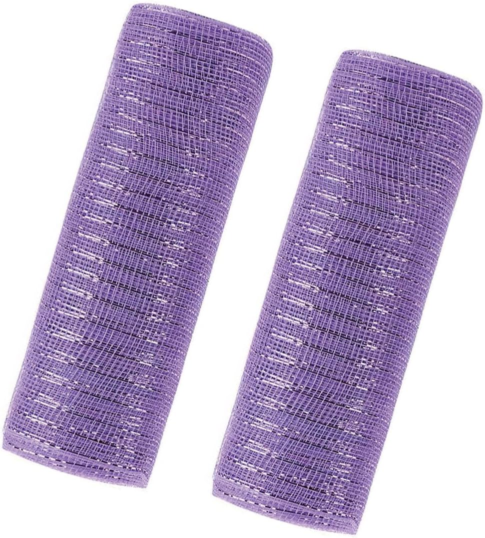 Amazon.com: JStnana 2 Rolls Purple Mesh Ribbon for Wreath Crafts,10 ...