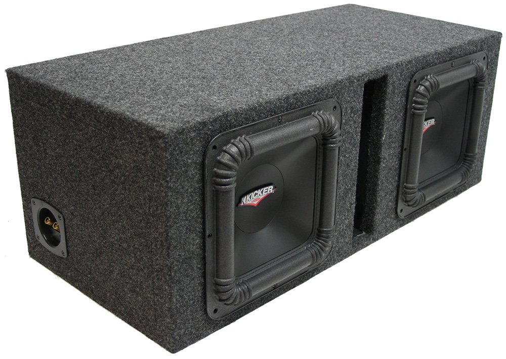 Buy Kicker Custom Car Audio Dual 10" Loaded Square Sub Box 1600W Vented ...