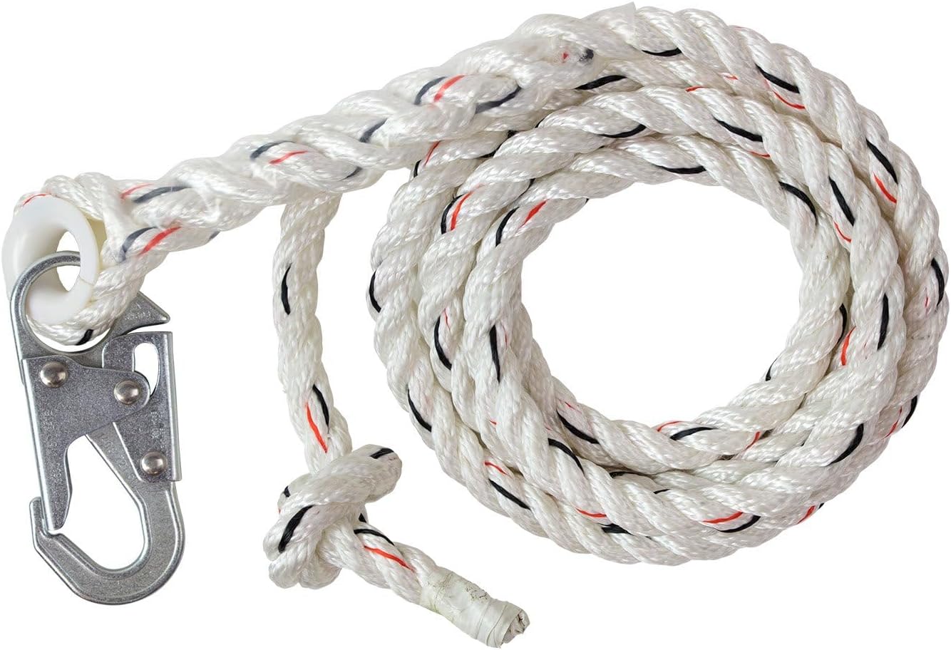Amazon.com: Malta Dynamics Vertical Lifeline Rope with Snap Hook for ...