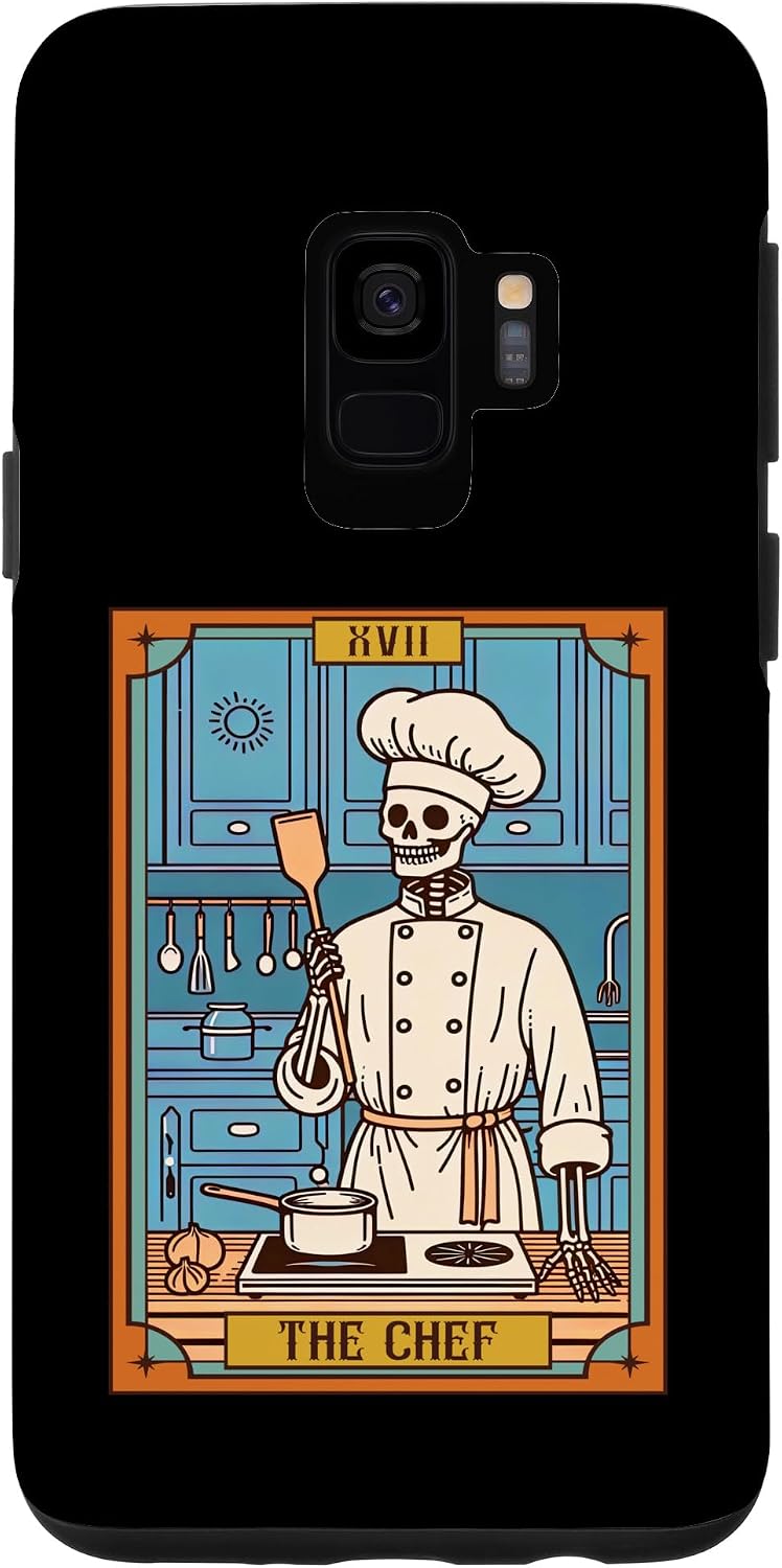 Amazon.com: Galaxy S9 Funny Skeleton Chef Cooking Head Chef The Chef ...