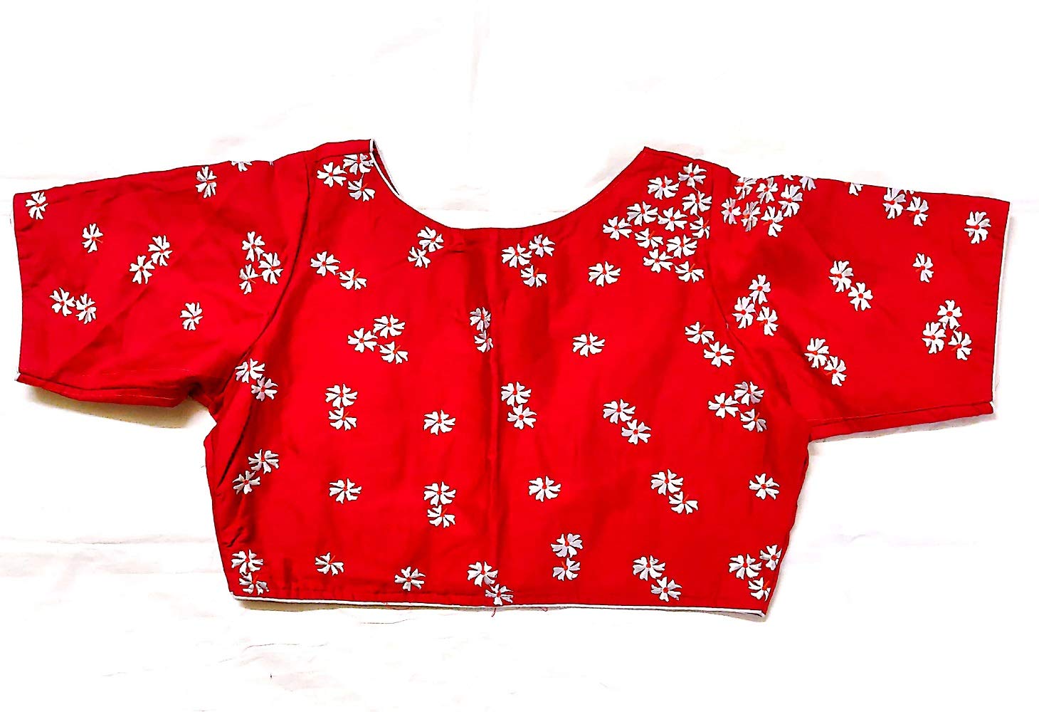 Buy TheVarietyStore Shiuli Ful Embroidered Red Floral Blouse (38) at Amazon.in