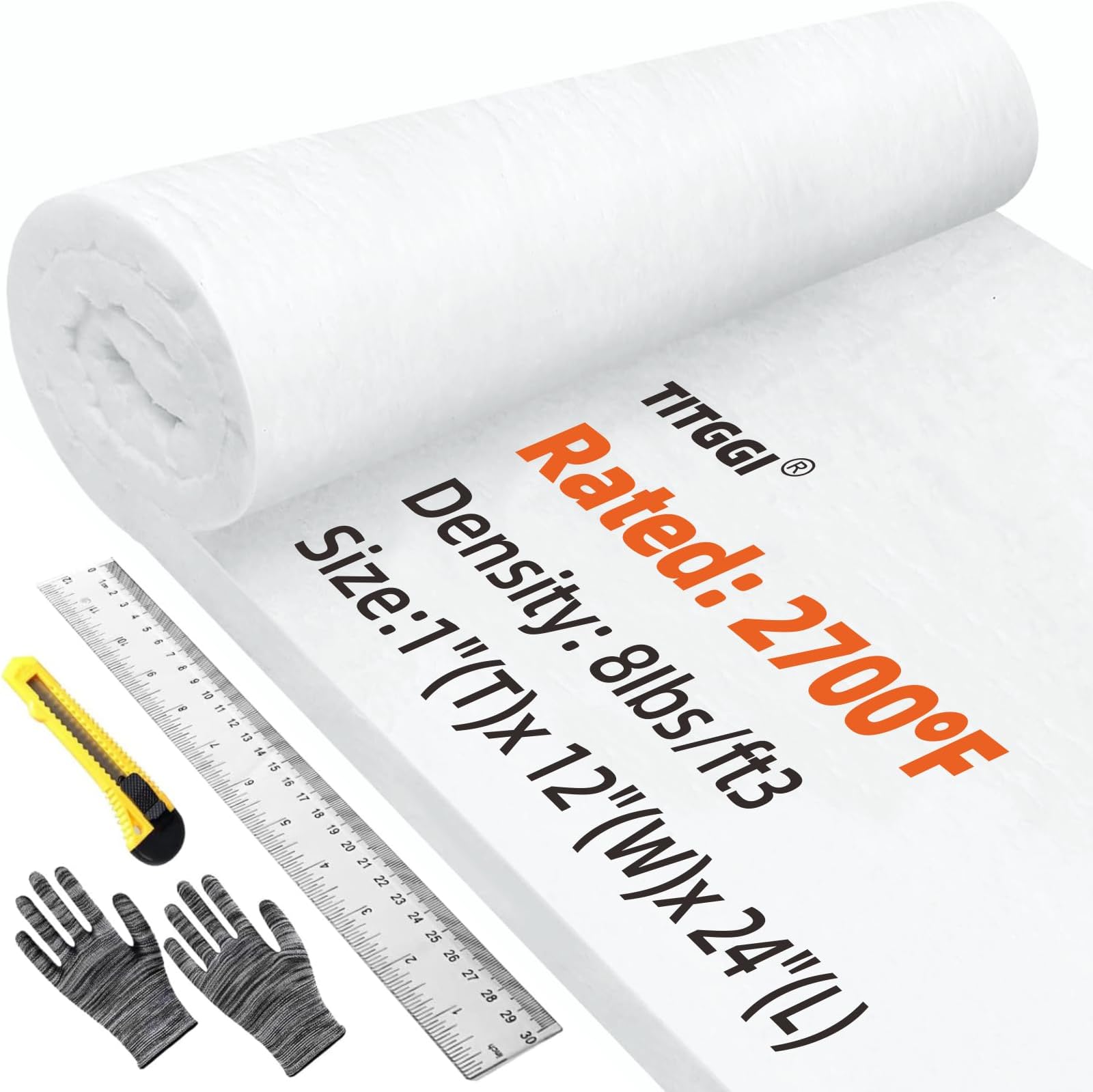 Amazon.com: CM-Ceramics 24" x 12" x 1" 2400 F. 8 Pound Ceramic Fiber ...