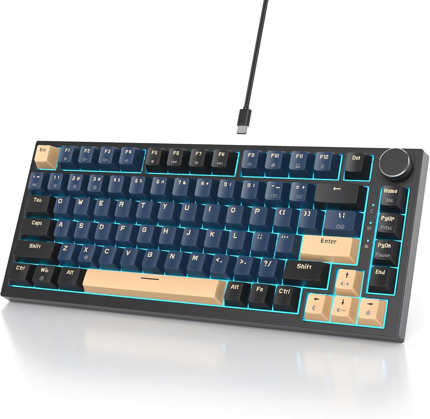 Amazon.com: Owpkeenthy 75 Percent Gaming Keyboard Gasket Mounted with ...