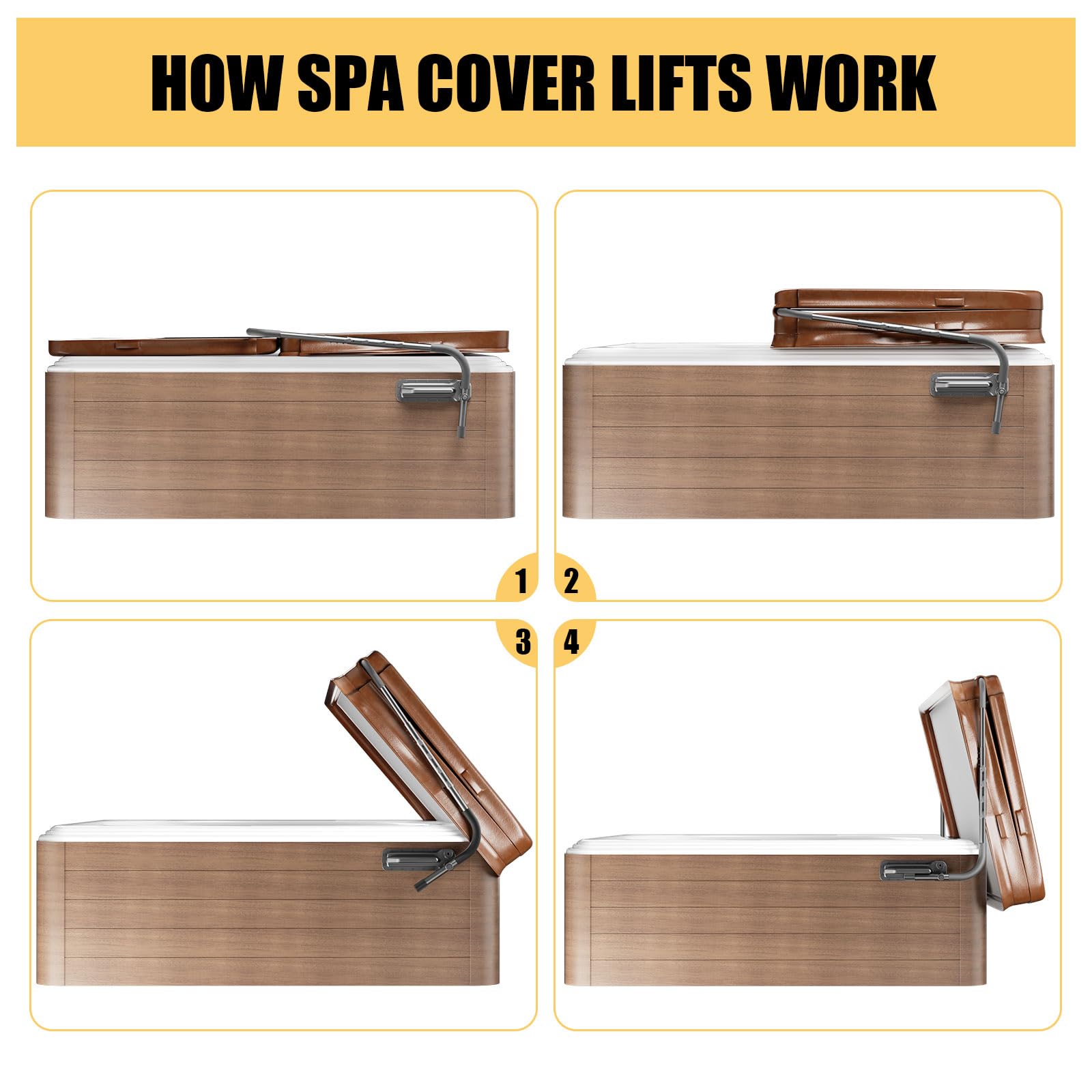 Doniks Spa Cover Lifts,Cover Lifts Pivot Top Mount Spa & Hot Tub Cover ...