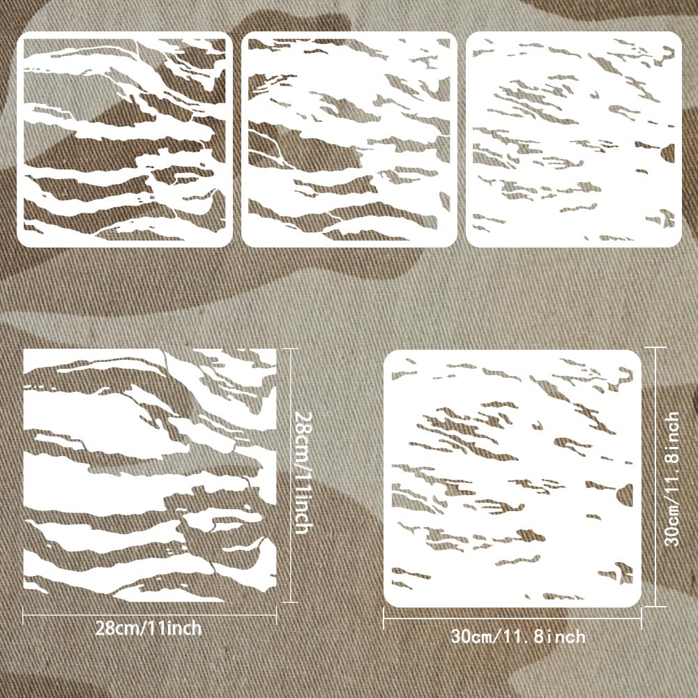 Tiger Stripe Pattern Stencil