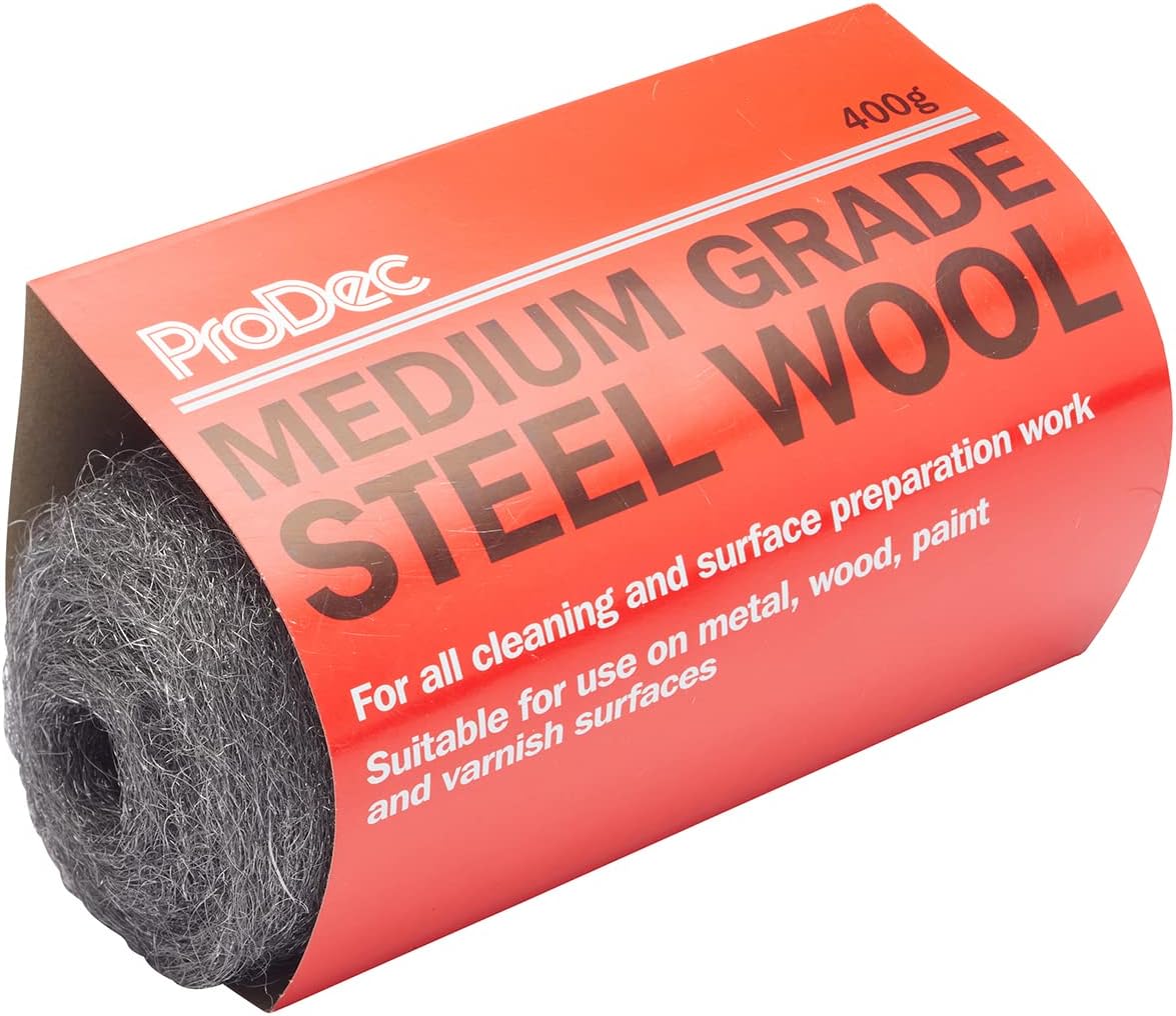 ProDec 400g Medium Grade Steel Wool, Wire Wool for Cleaning, Polishing ...