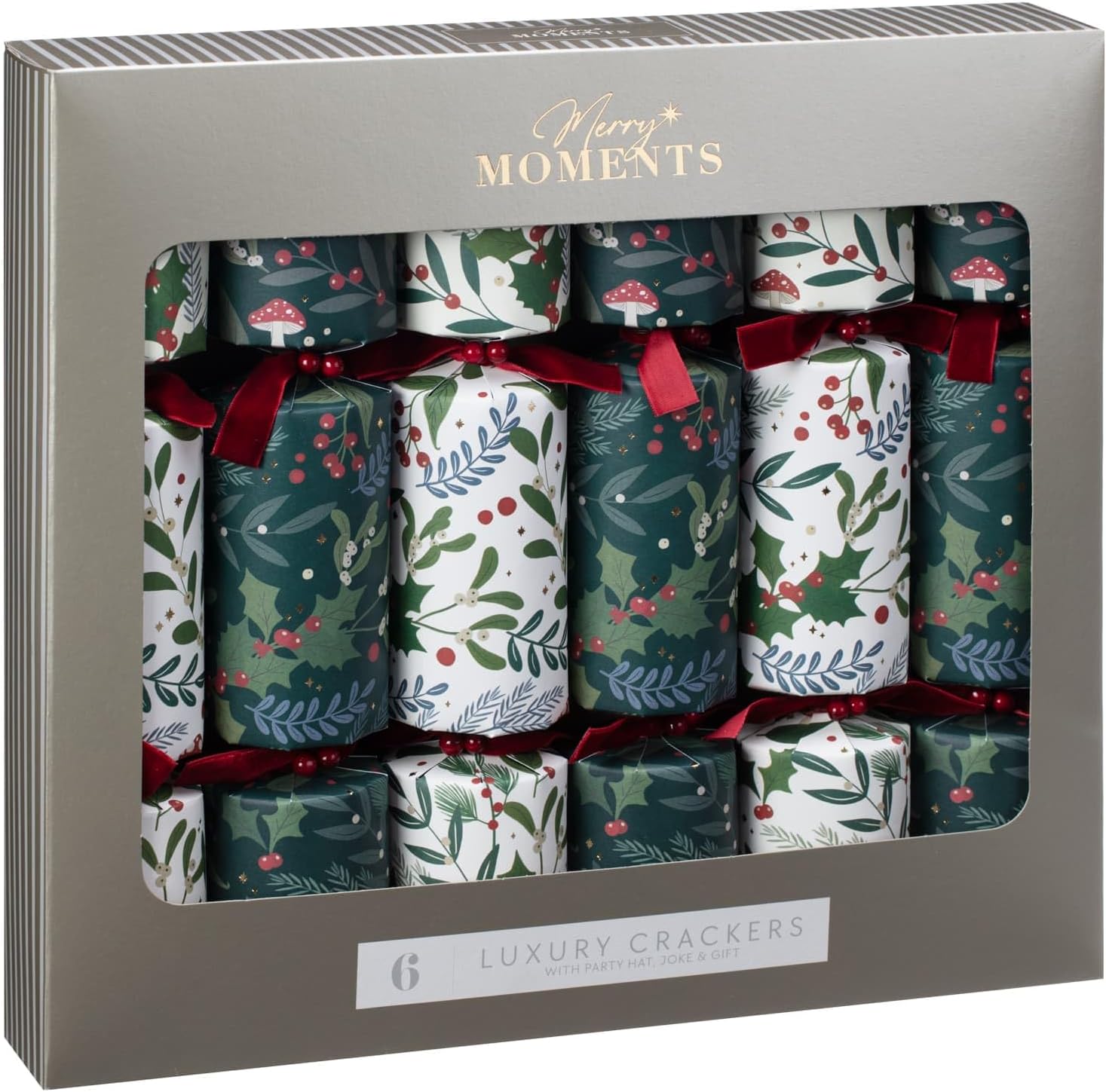 Fizporium Luxury Christmas Crackers 6 Pack – Eco-Friendly Table ...