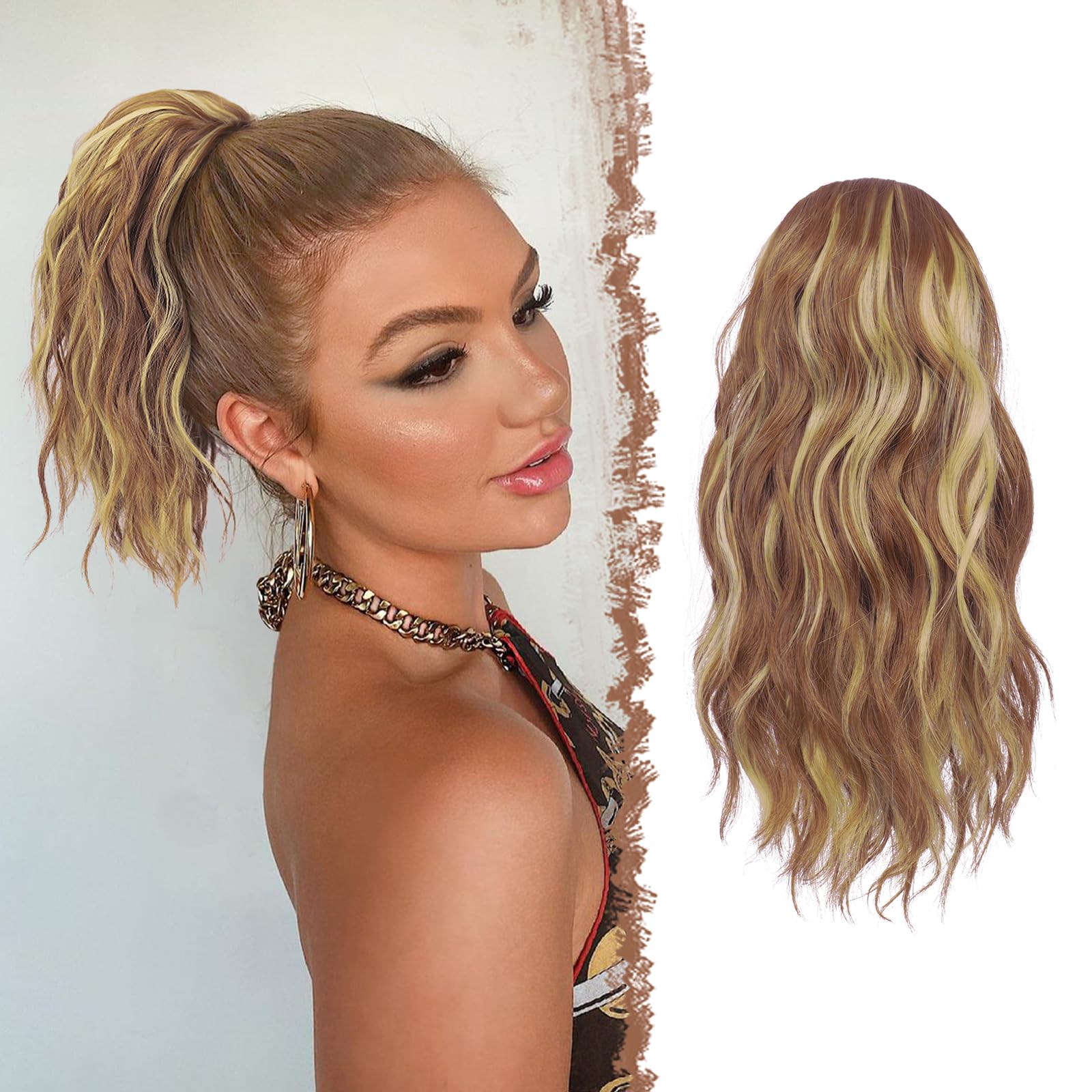 Amazon.com : FESHFEN Ponytail Extensions, Drawstring Ponytails Hair ...