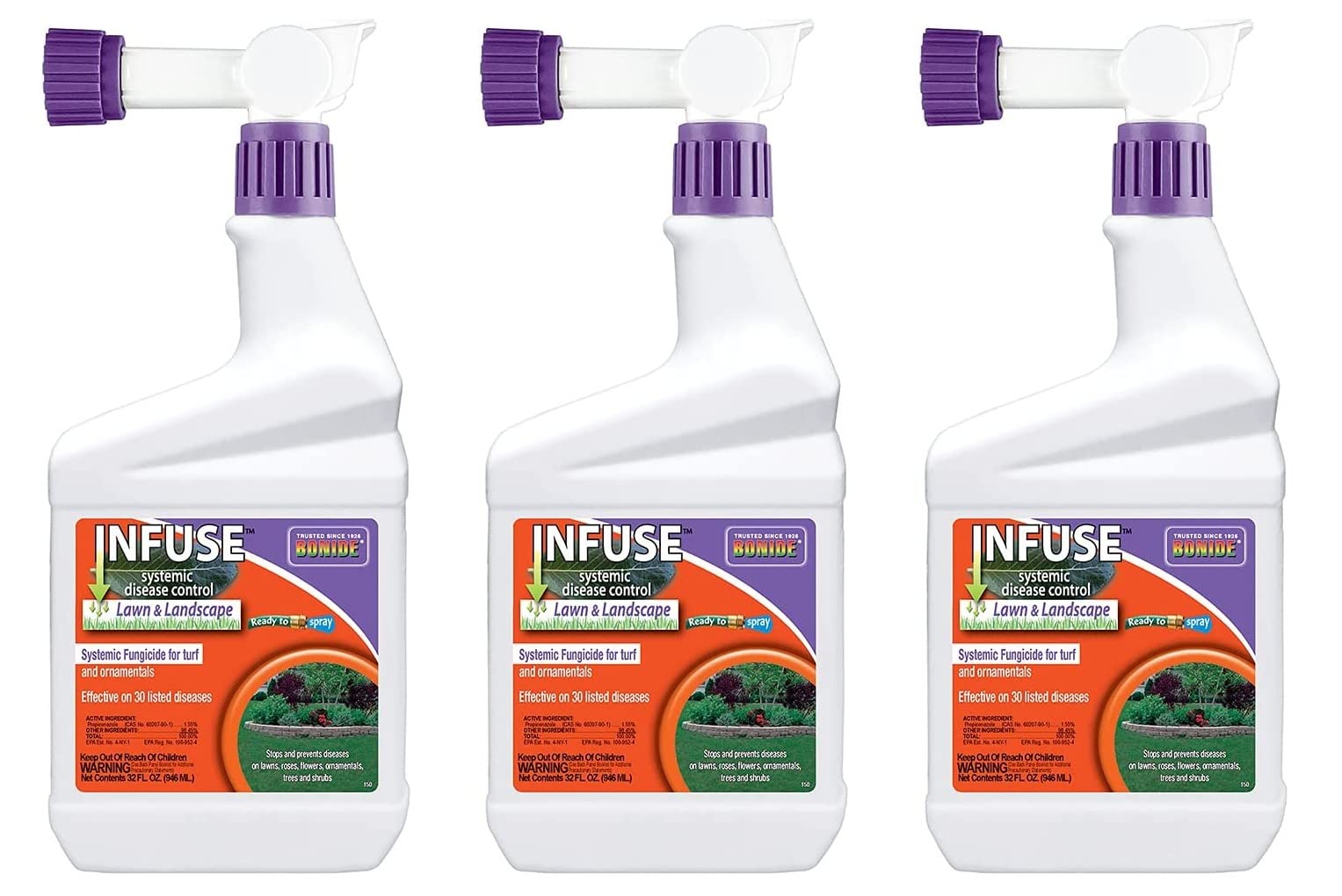 Amazon.com : Bonide Infuse Lawn and Landscape Fungicide, Pack of 3 ...