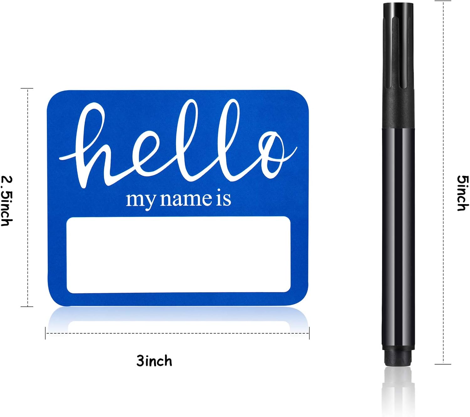 Amazon.com: 120 Pieces Hello Name Tags with Black Marker Pen, Hello My ...