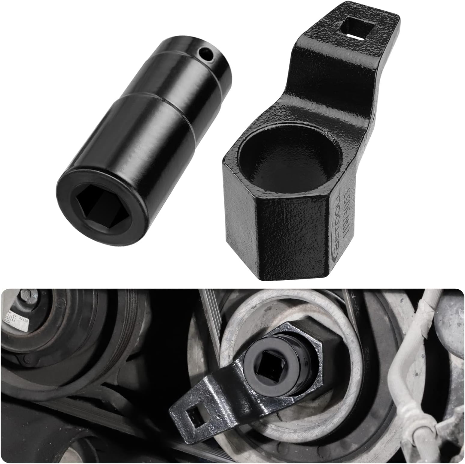 Amazon.com: ATP 50mm Cranks Crankshaft Pulley Removal Wrench Holder ...