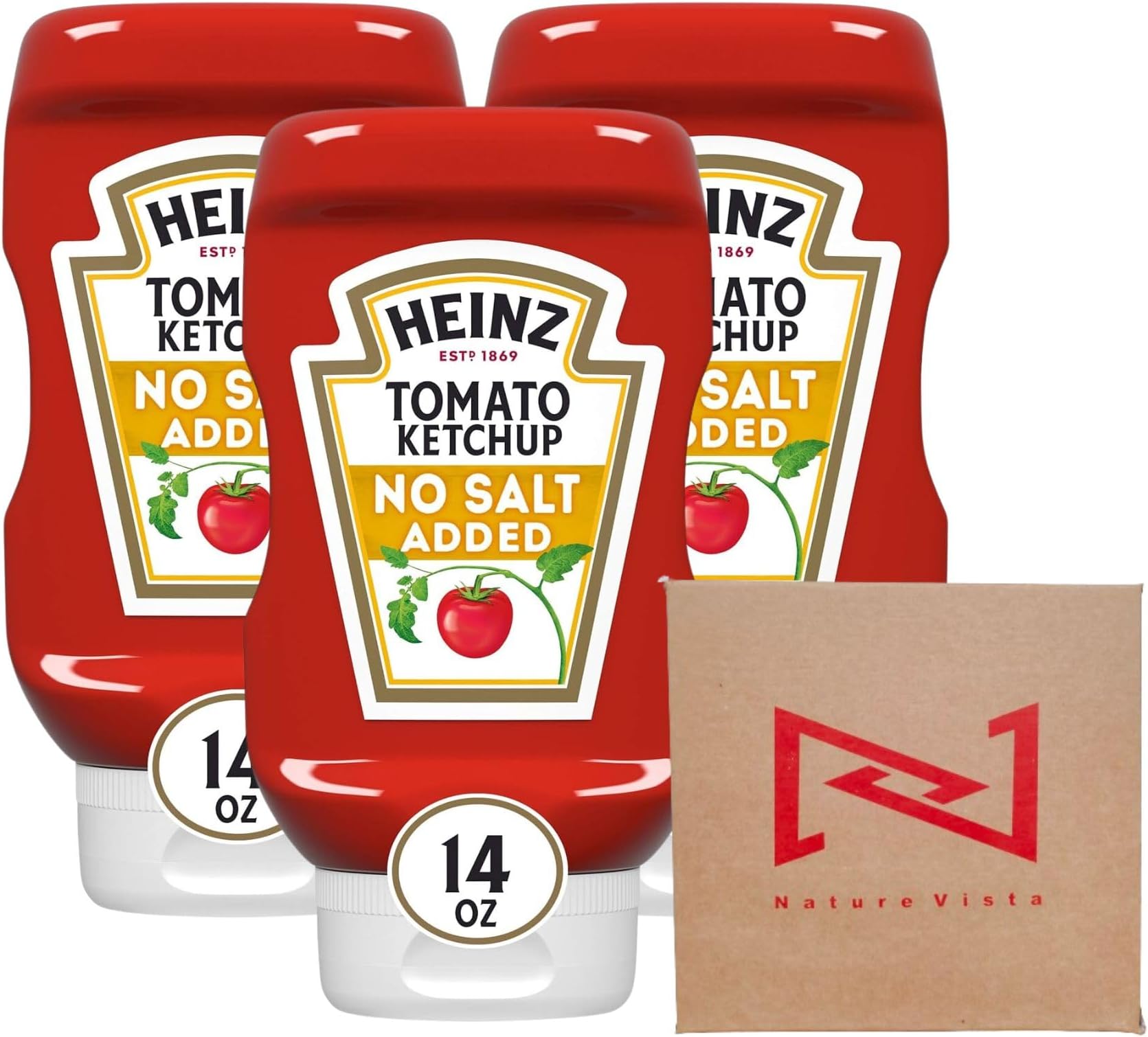 Amazon.com: Tomato Ketchup Heinz_s 14 Oz (Pack of 3), No Salt Added ...
