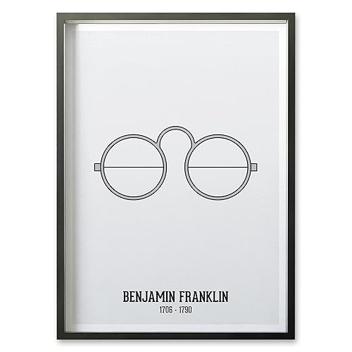 Amazon.com: Benjamin Franklin Poster with Bifocal Illustration, All ...