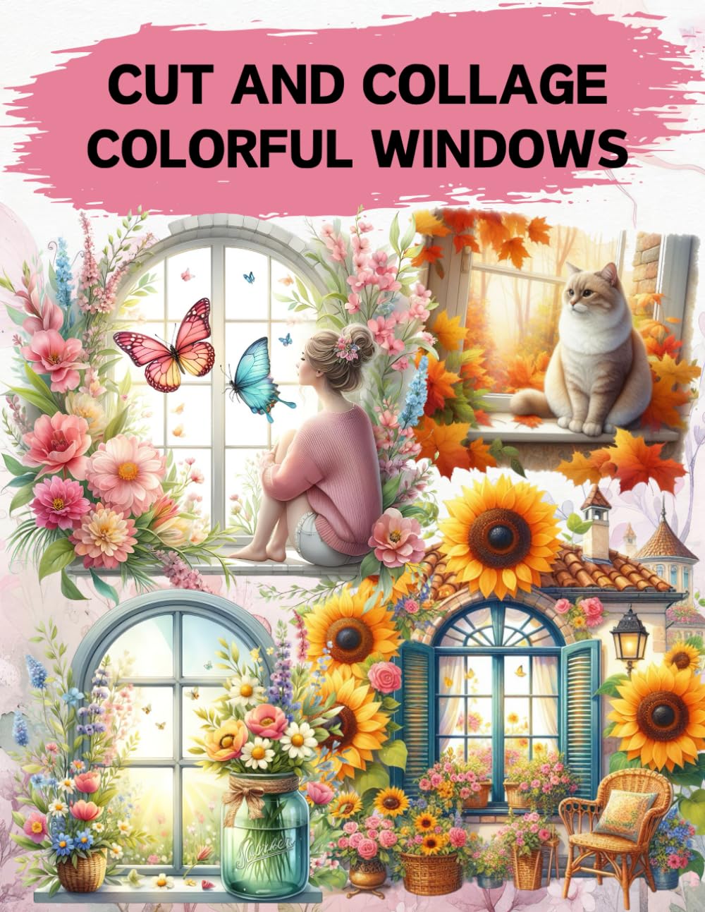 Colorful Windows Cut and Collage Book: High Quality Illustrations Of ...