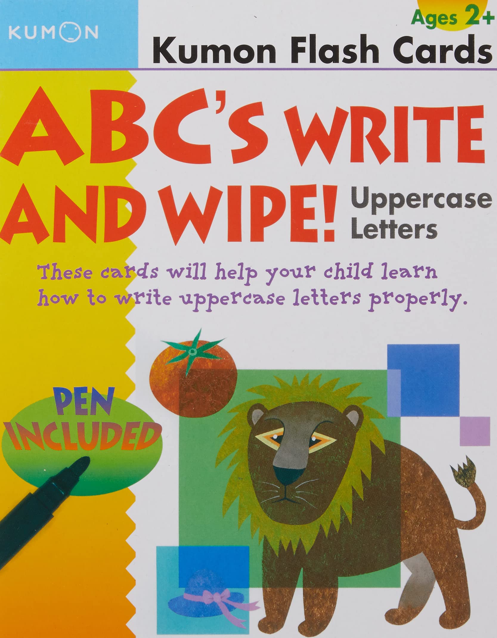 Kumon ABCs Write & Wipe! Uppercase Letters (Kumon Flash Cards) Ages 5-6 ...