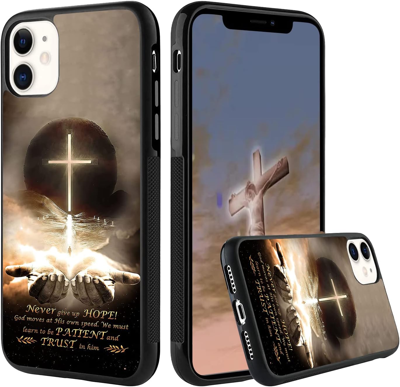 Amazon.com: TMOYSENP Jesus Christian Cross Hand of God Religious Quotes ...
