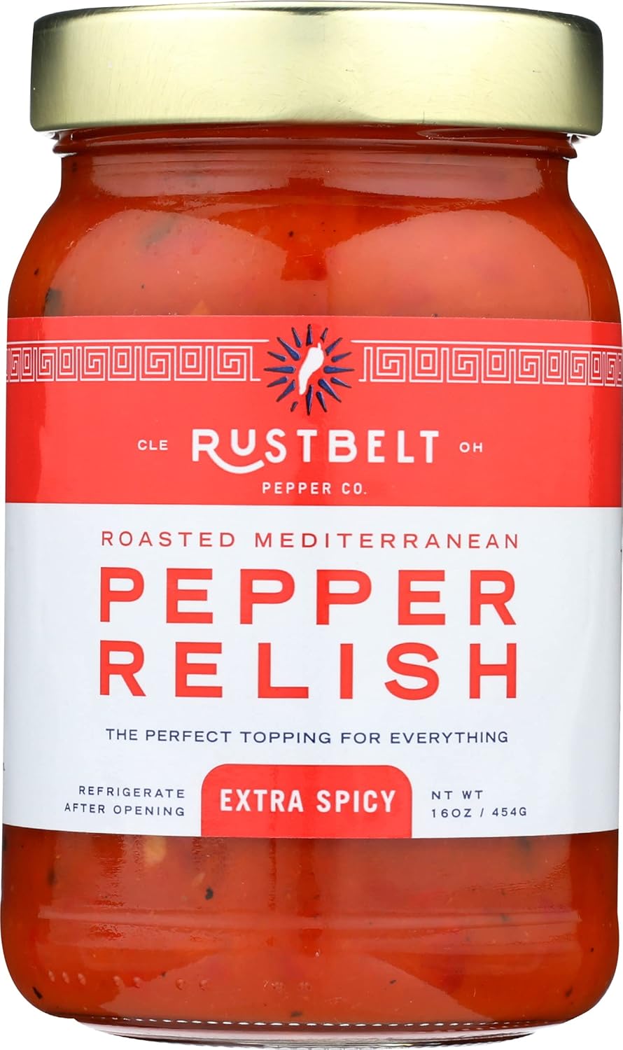 Amazon.com : RUST BELT PEPPER CO. Extra Spicy Roasted Mediterranean ...