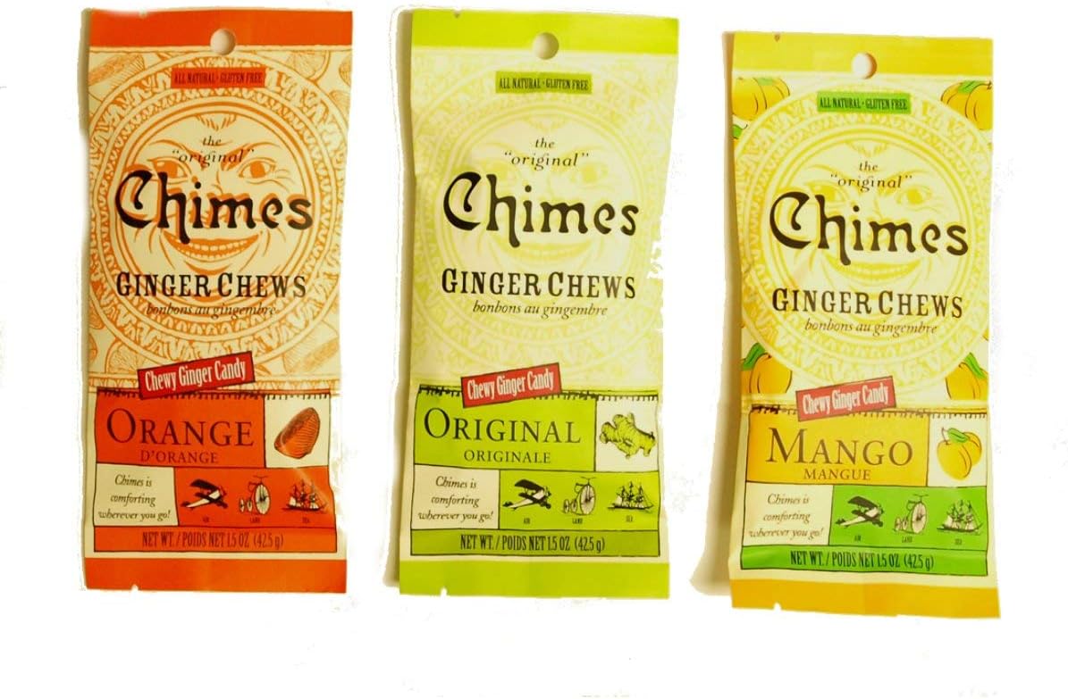 Amazon.com : Chimes' Ginger Chews - Variety 3 Pack - Original, Mango ...