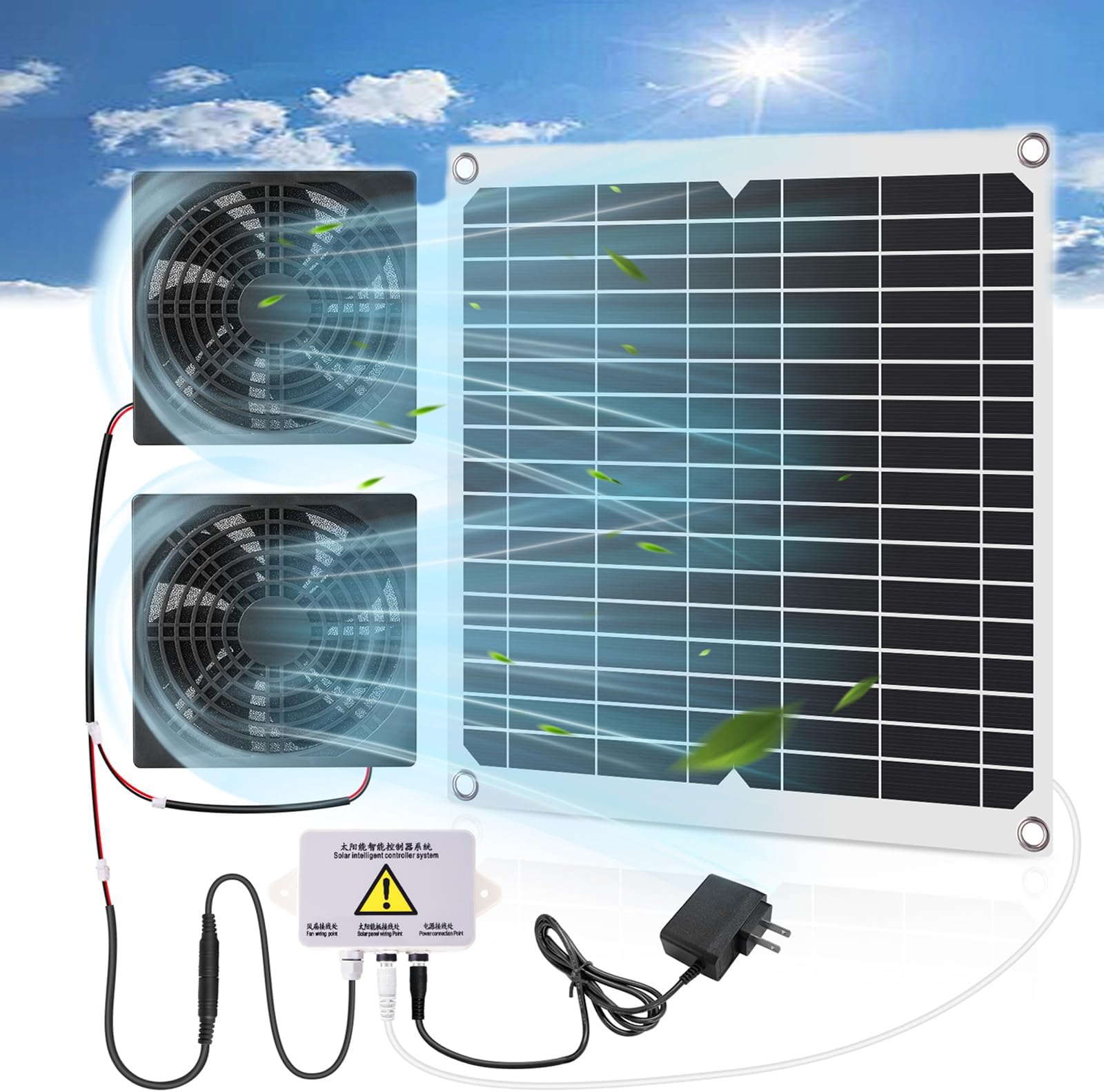 Amazon.com: 15W Solar Powered Fan Outdoor, Solar Fan for Chicken Coop ...