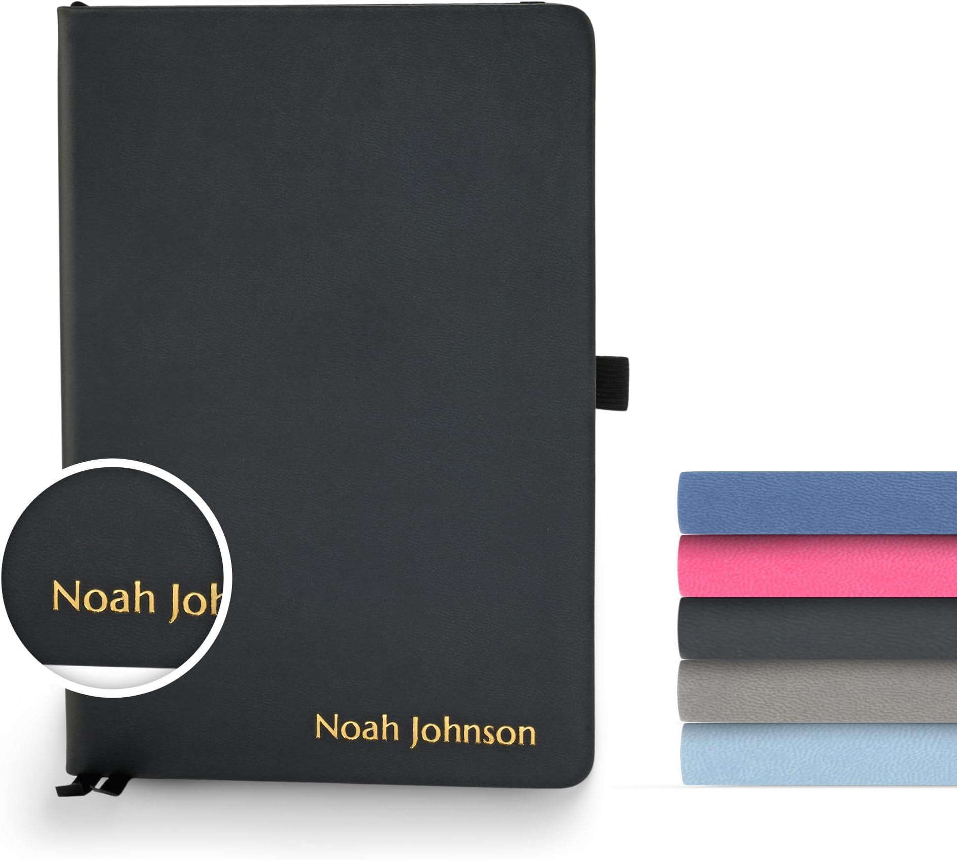 Amazon.com : Personalized Leather Journal, Lined Pages - Teal ...