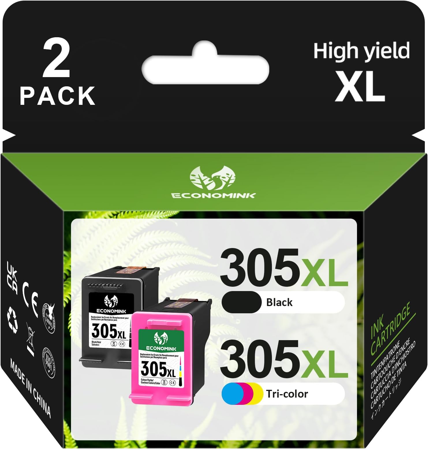 Ink Jungle HP 305 Black & Colour Ink Cartridge For HP ENVY 6010 6010e ...