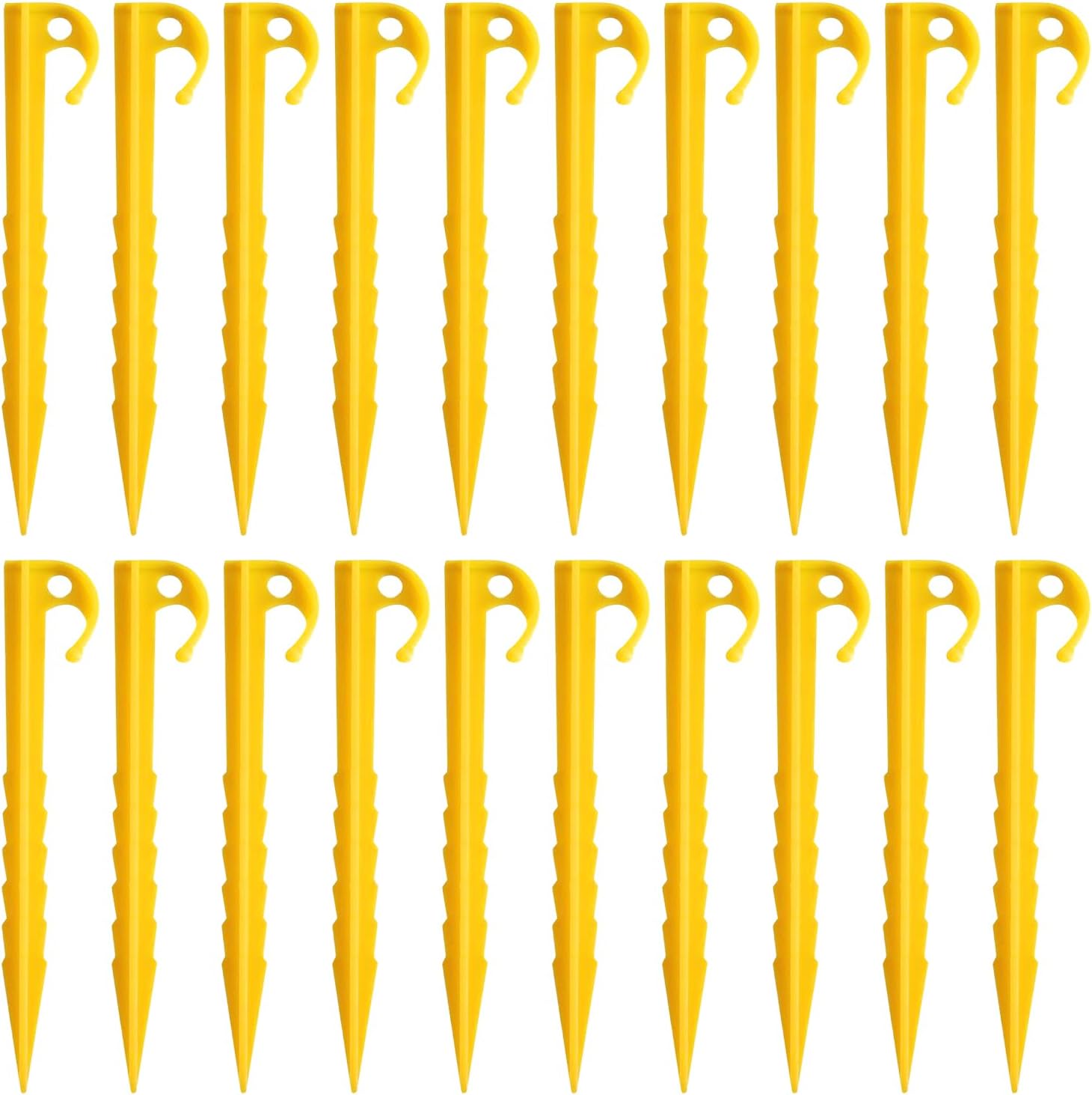 20 Pcs Plastic Tent Pegs Heavy Duty Canopy Stakes 14.5cm Plastic Tent ...