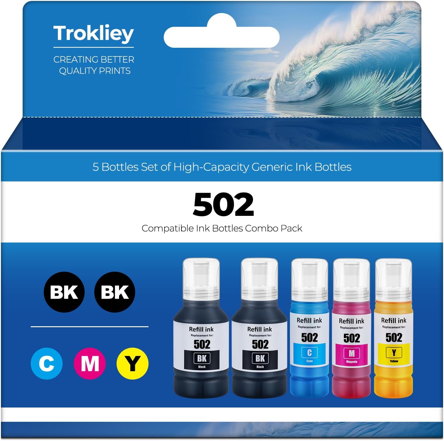 Amazon.com: 552 Ink Bottles Ecotank 6 Pack ET-8550 ET-8500 Replacement ...