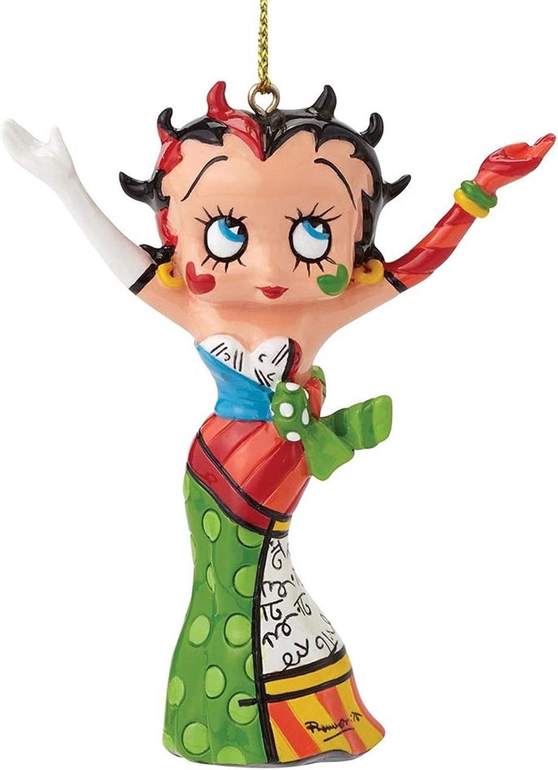 Amazon.com: Enesco Betty Boop by Britto Strikes a Pose Ornament, 3 ...