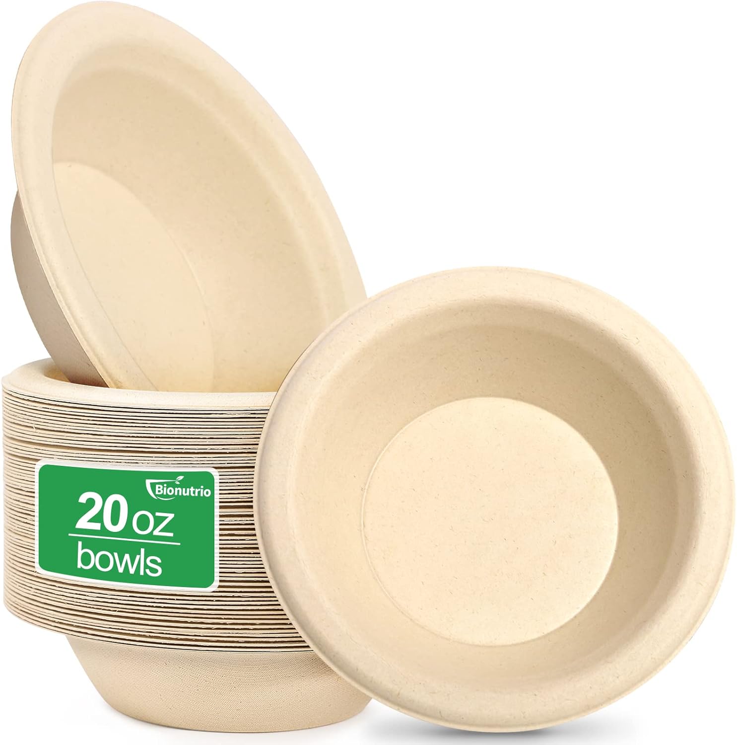 Amazon.com: Paper Bowls 20 oz Heavy Duty, 150 Pack Disposable Bowls for ...