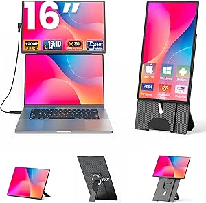 Kwumsy Laptop Screen Extension, 16 Inches, Portable Monitor for Laptop ...