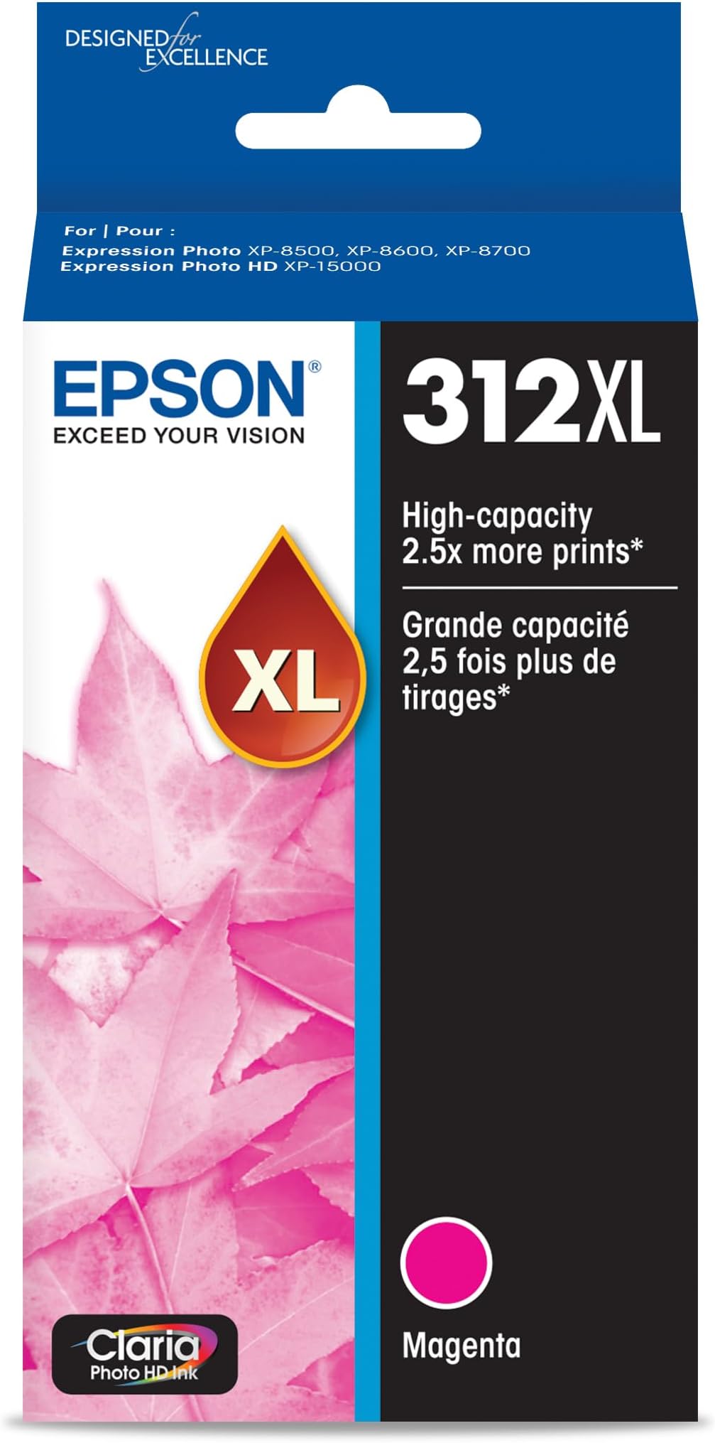Epson T312XL320 Claria Photo HD Magenta High Capacity Cartridge Ink ...
