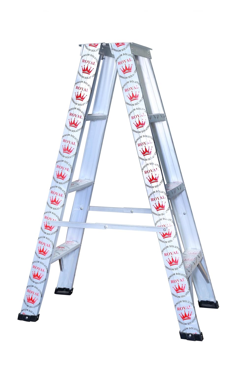 Royal Aluminium 2 Way Steps Folding Ladder (Silver, Heavy) (4 FEET ...