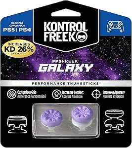 KontrolFreek FPS Freek Galaxy Purple for PlayStation 4 (PS4) and PlayStation 5 (PS5 ...
