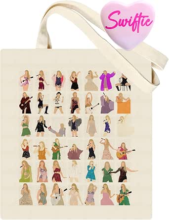 Amazon.com: XTOWINTERX Singer Tote Bag, Heart-Shaped Buttons Pins ...
