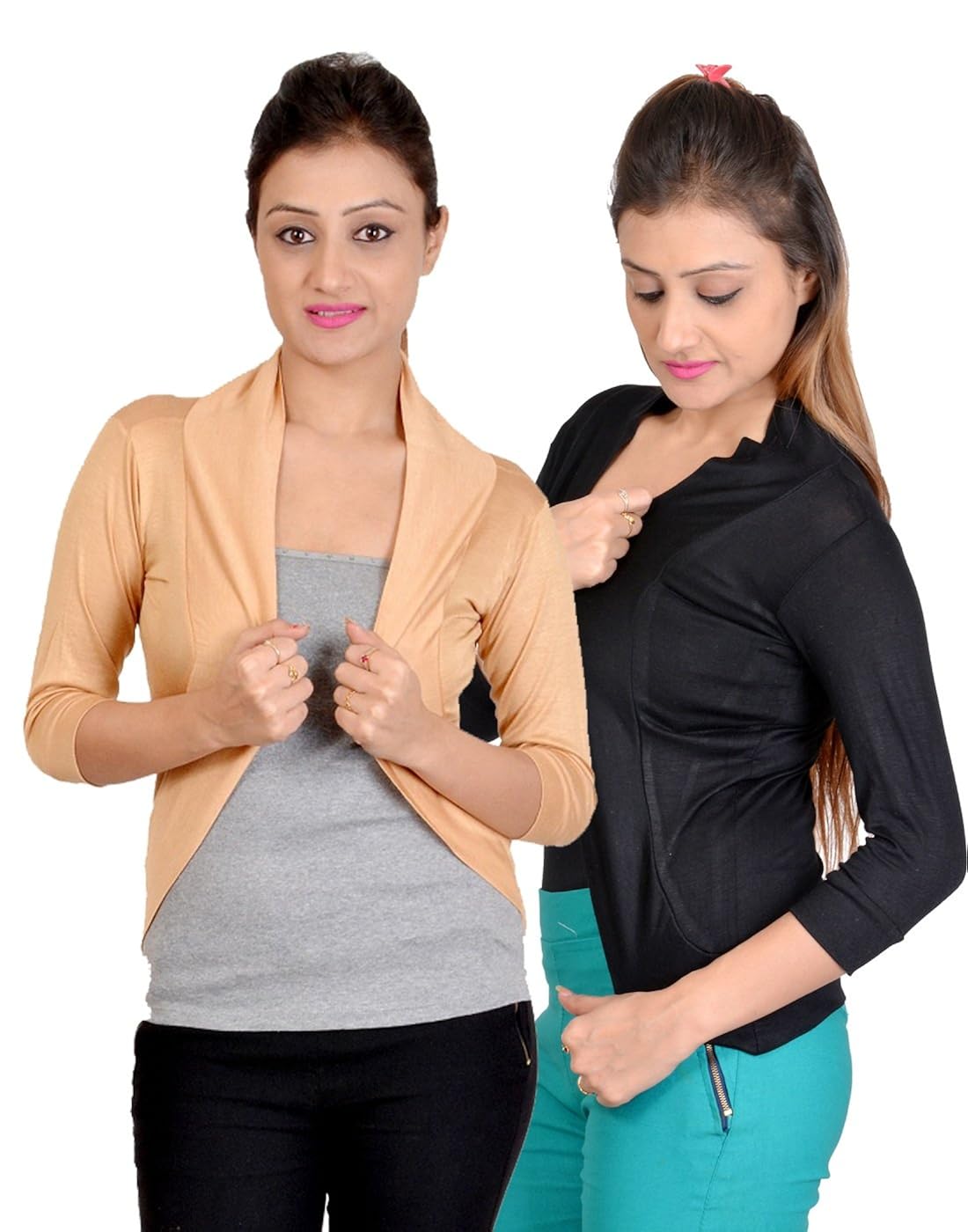 Buy SWEEKASH Women's Short Shrug (Combo Pack of 2) at Amazon.in
