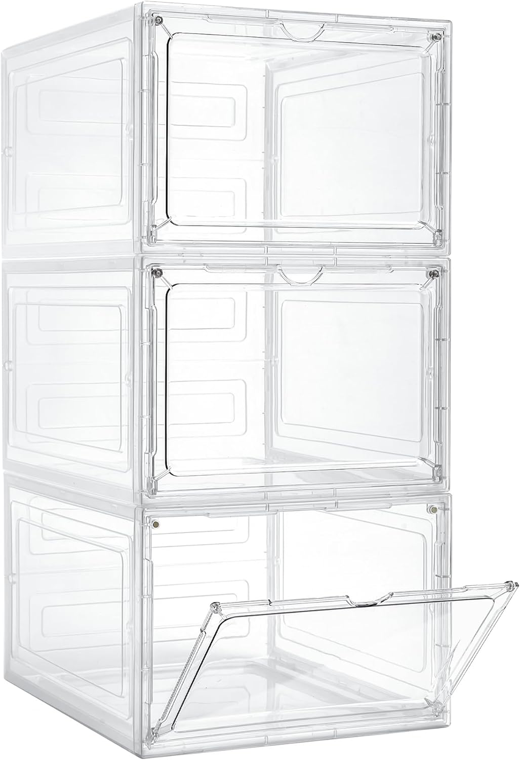 Amazon.com: SANKEU Storage Bins with Lids，3pcs×19.5 Qt Plastic Storage ...