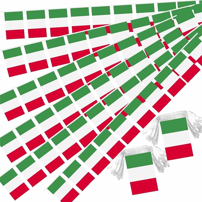 Amazon.com: Fisottey 2 Pack Italy Flags Pennant Banner Italian Small ...