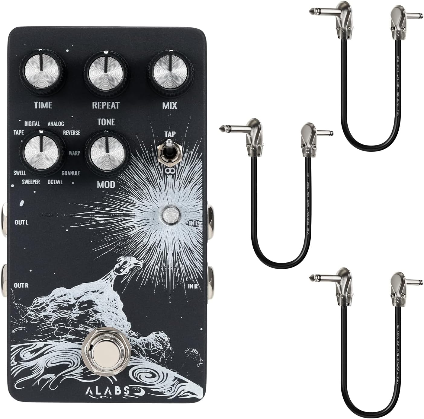 Amazon.com: ALABS TIMESLIP Delay Pedal for Electric Guitar with 9 Delay ...