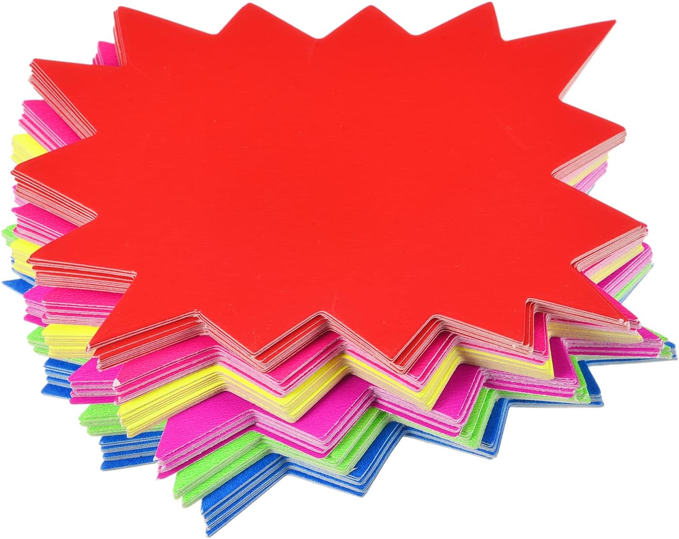 sourcing map Blank Star Burst Sale Signs Price Tags Fluorescent Star ...