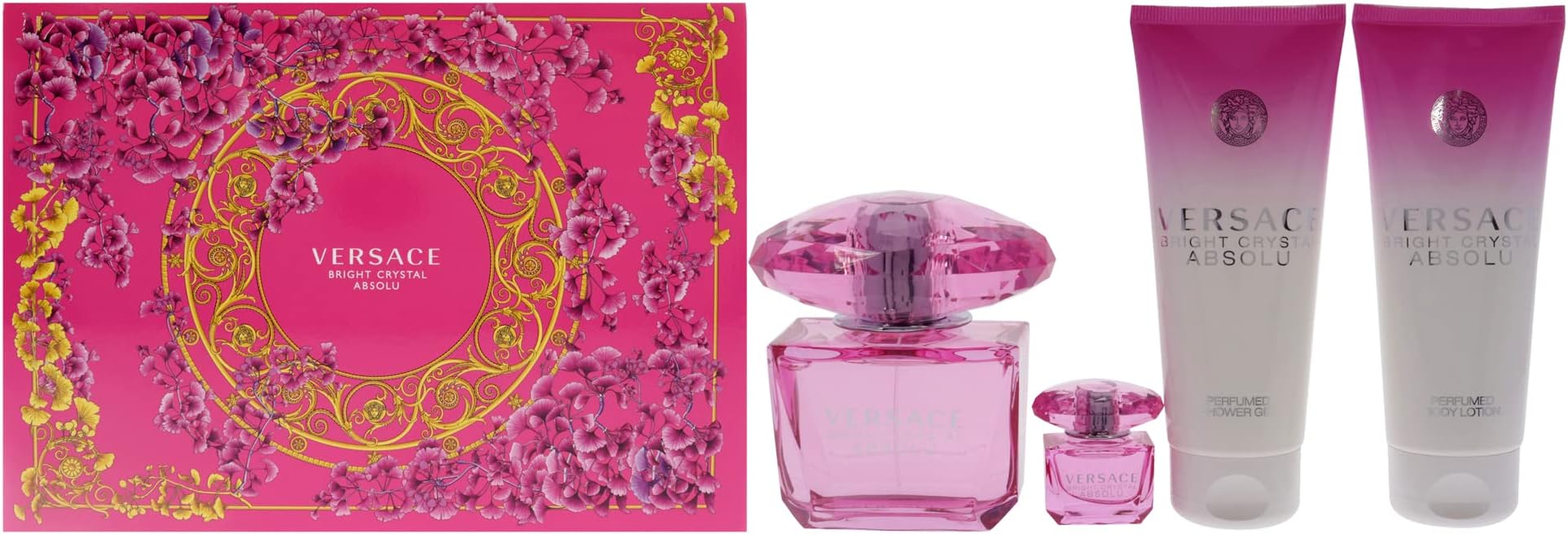 Amazon.com : Versace Bright Crystal 3 Piece Mini Set: .8 oz B&S Gel.17 ...
