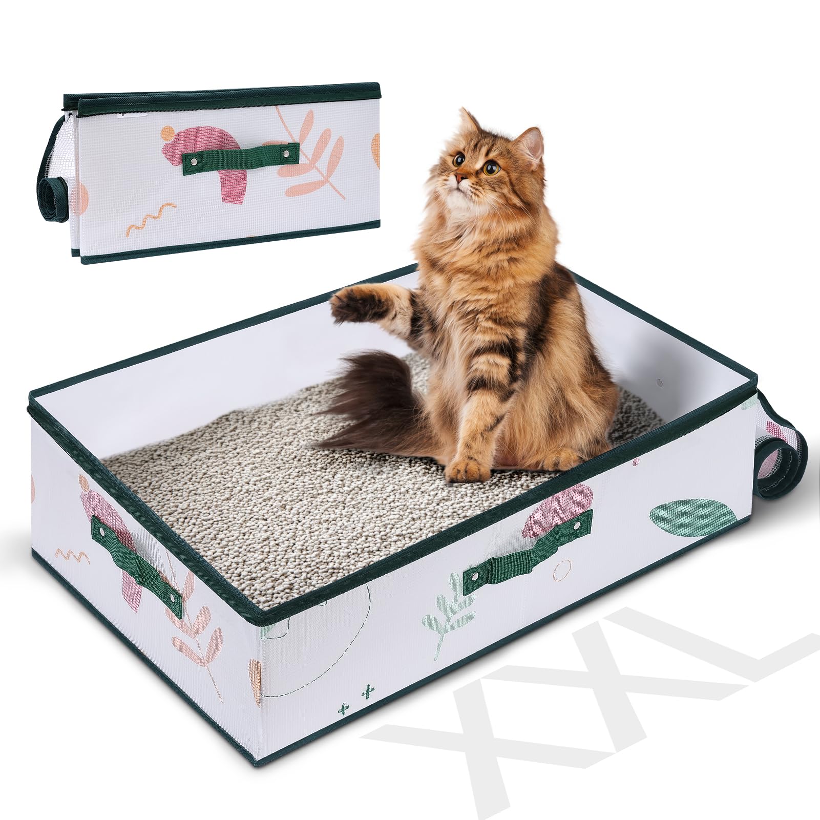 Amazon.com: MIU Color Portable Cat Litter Box for Travel with Lid ...