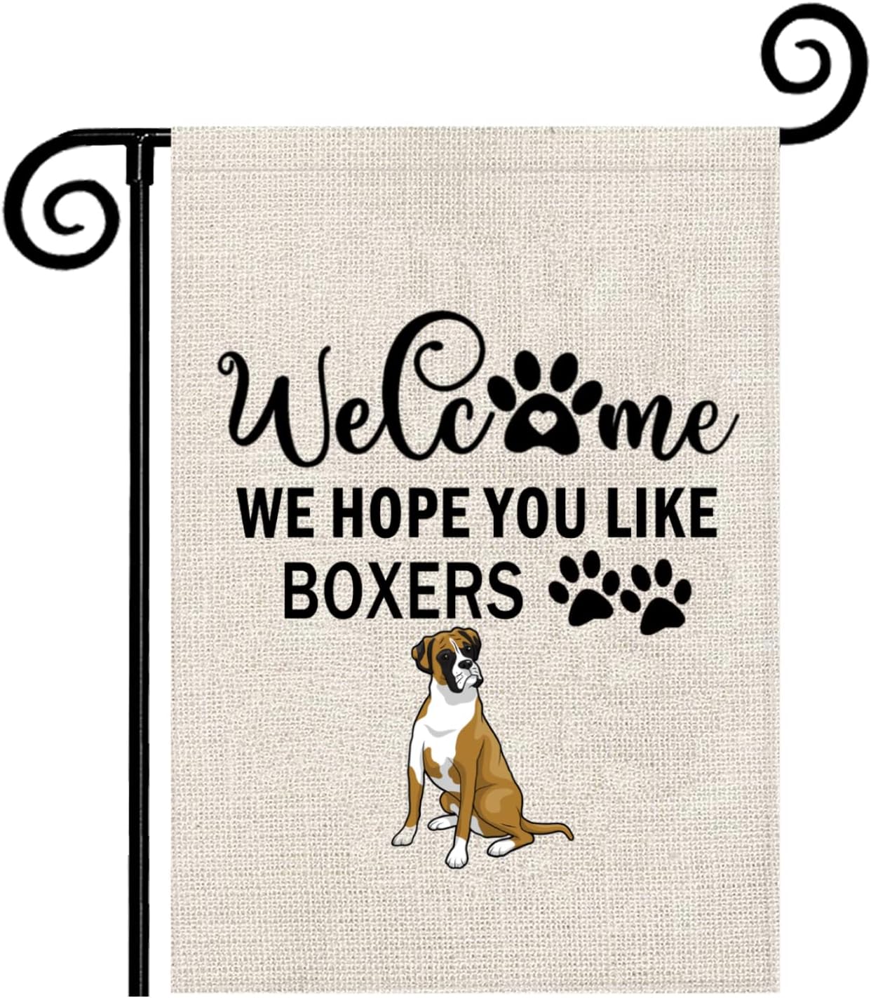 Amazon.com : Boxer Dog Flag No Need To Knock I Know You Are Here Garden ...