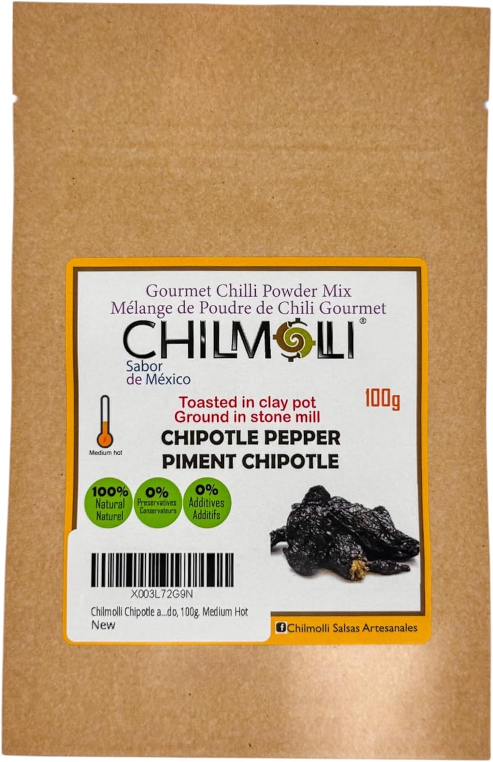 Chilmolli Chipotle authentic 100% Mexican gourmet chilli powder mix ...