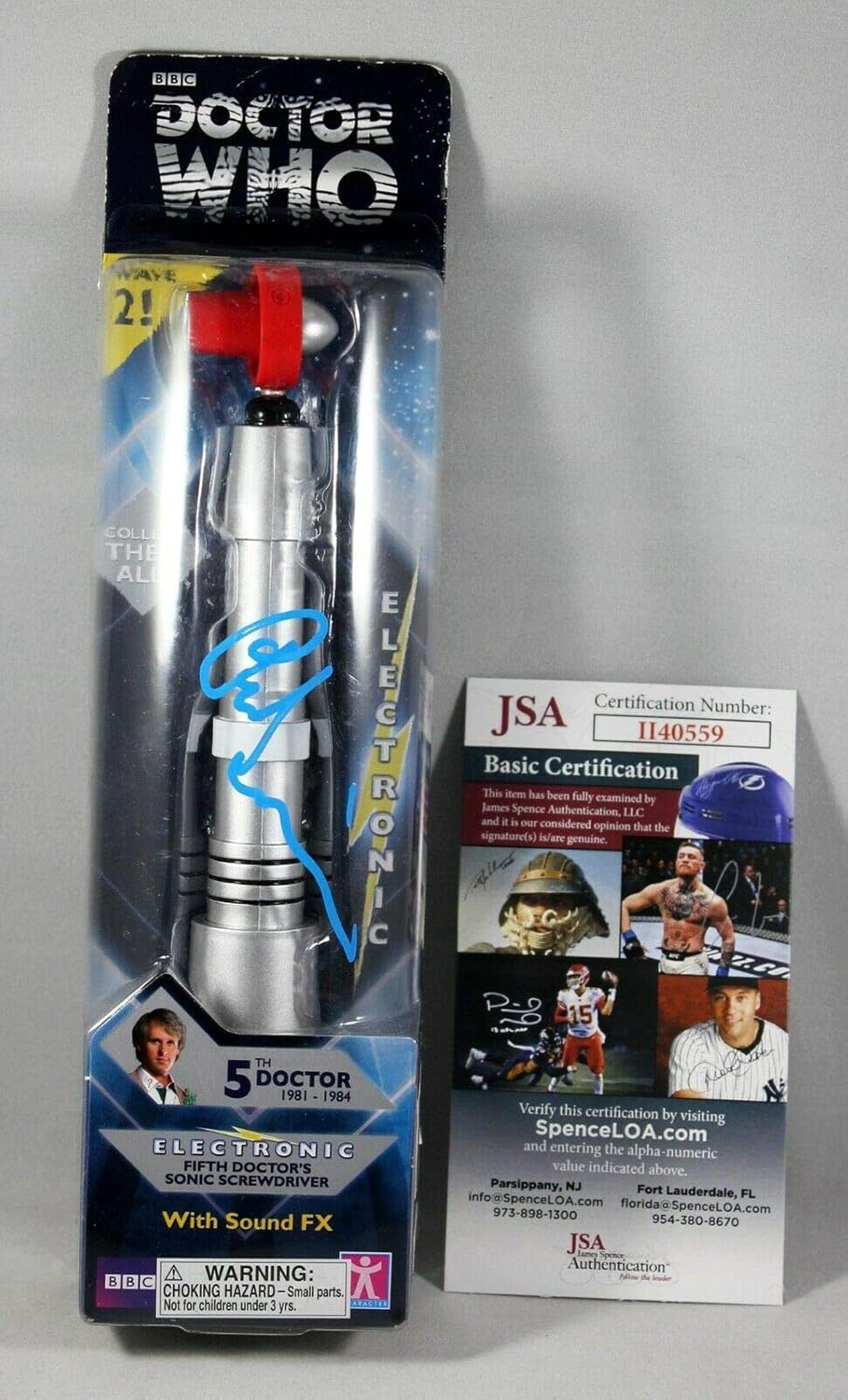 Peter Davison Signed Doctor Who Fifth Doctor Screwdriver Figure w/JSA ...