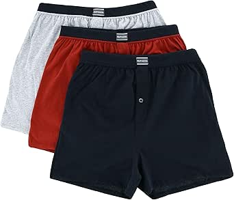 Fruit of the Loom Mens Assorted Knit Boxers 3 Pack, XL, Assorted at ...