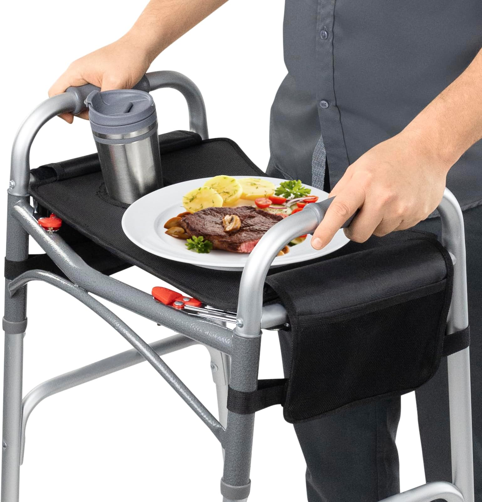 Amazon.com: Vive Walker Tray for Folding Walker - (w/Cup Holder ...