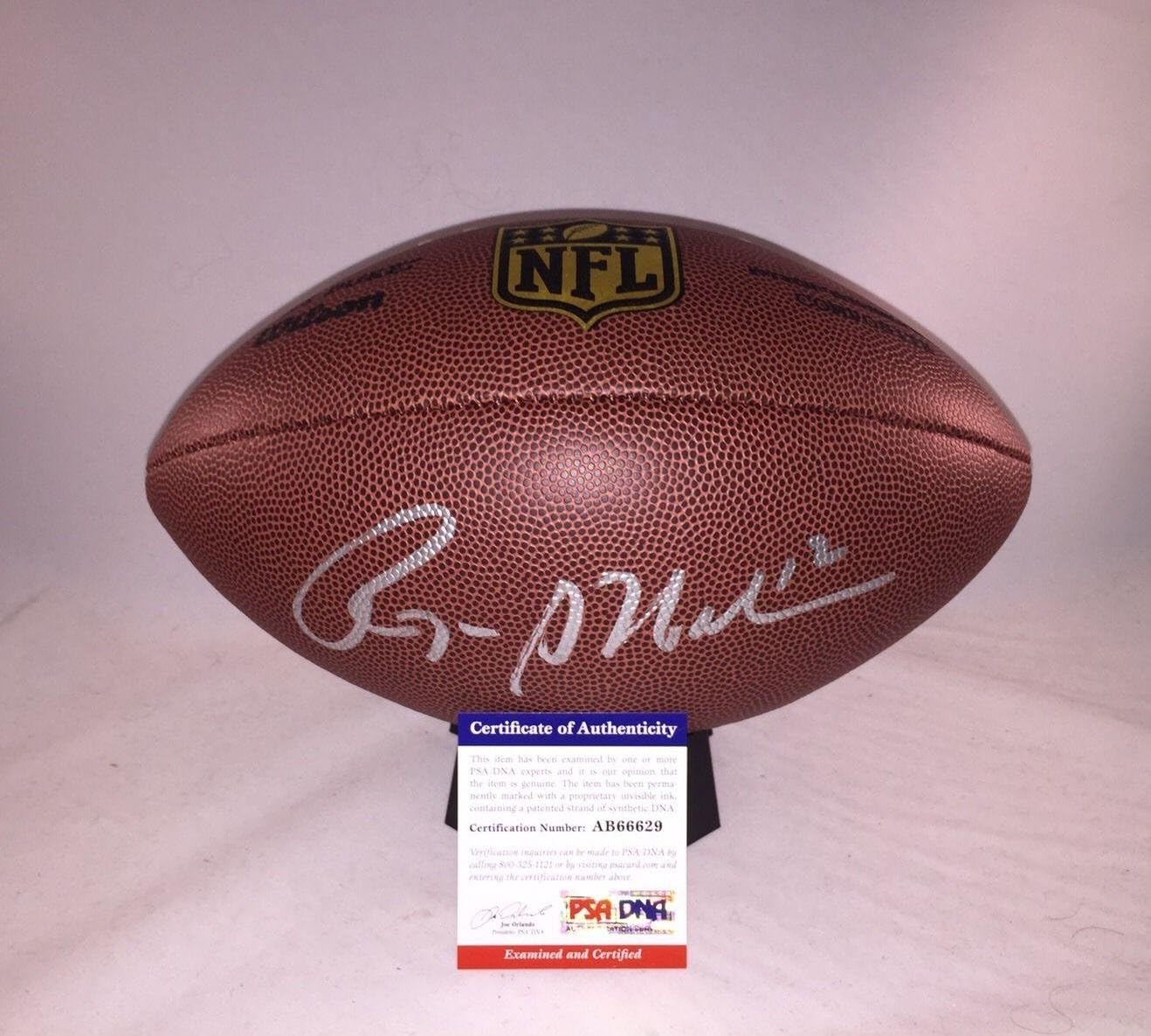 Amazon.com: Autographed Roger Staubach Football - Duke Replica - PSA ...