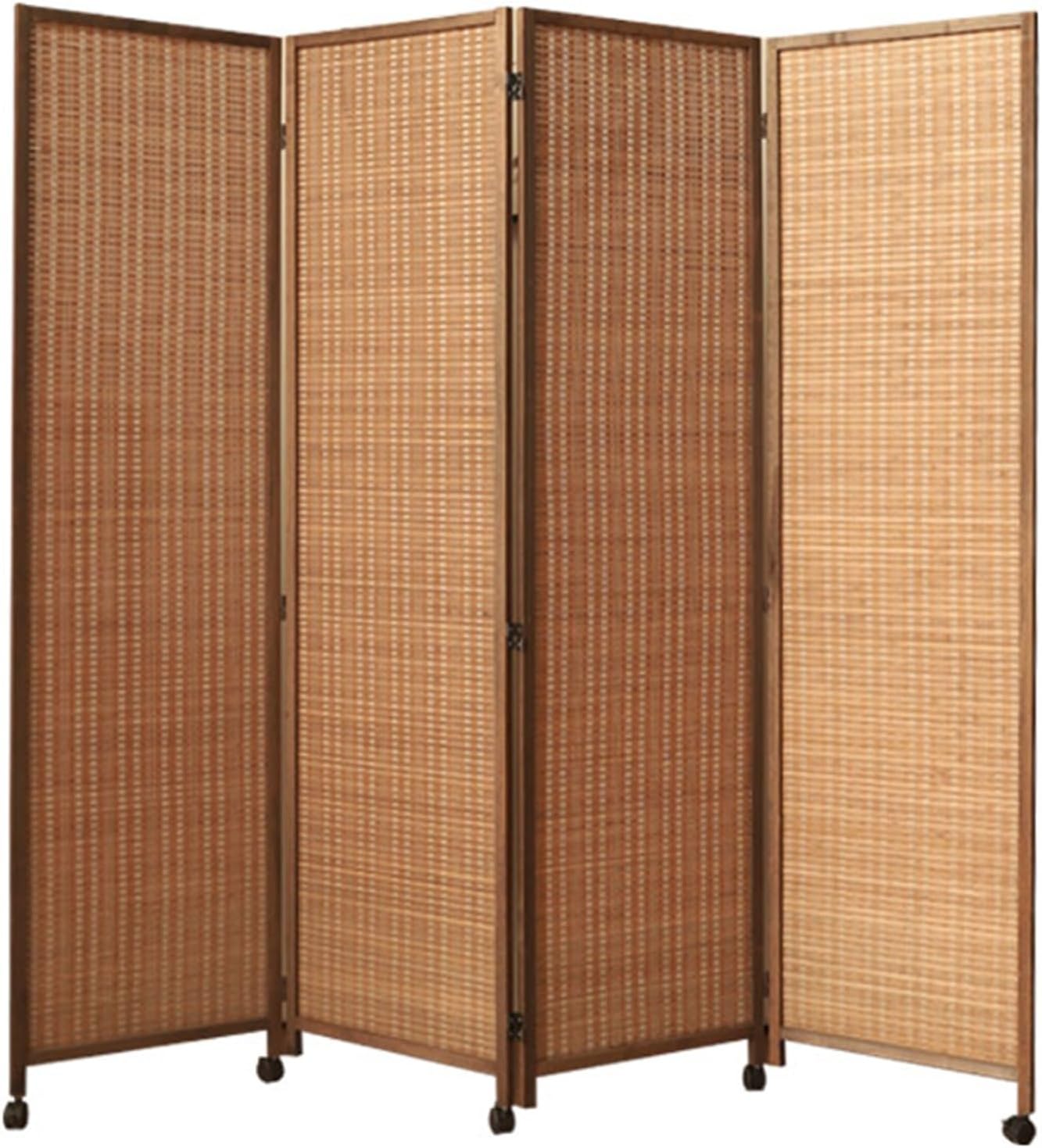 Amazon.com - Wood Screen 3 4 5 6 Panel with Bamboo Mesh Woven, 5' 6 ...